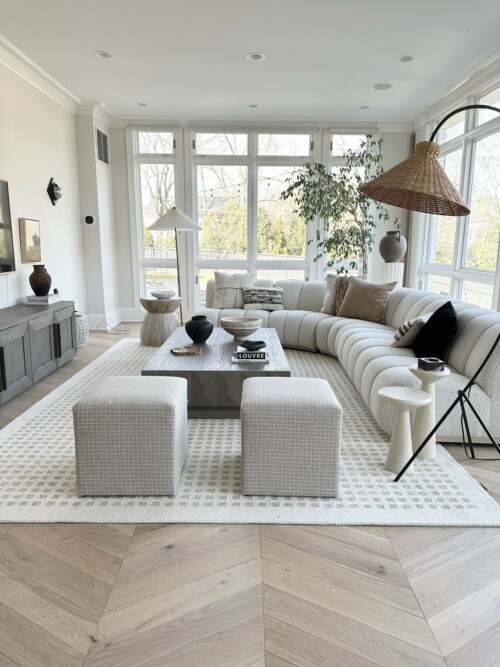 New rug in sunroom - Reems Design